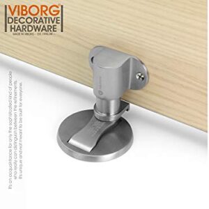 VIBORG Deluxe Solid SUS304 Stainless Steel Casting Adjustable Floor Mount Mounted Magnetic Door Stopper Doorstop Door Stop, RS-40F (1)