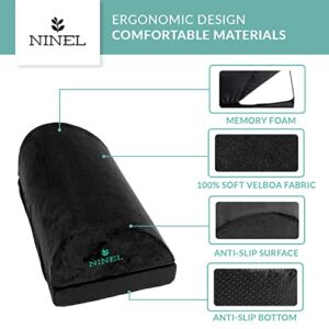 NINEL Foot Rest for Under Desk at Work - Ergonomic Memory Foam Office Foot Rest - Home Office Desk Accessories - Gaming Foot Rest - Incl. Storage Bag