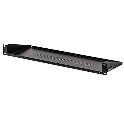 NavePoint Rack Mount Keyboard Shelf Shelves 19 Inch 1U Black 6 Inches (150mm) deep - Black