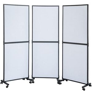 VEVOR Acoustic Room Divider 72" x 66" Office Partition Panel 3 Pack Office Divider Wall Cool Gray Office Dividers Partition Wall Polyester & 45 Steel Cubicle Wall Reduce Noise and Visual Distractions