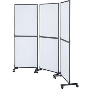 VEVOR Acoustic Room Divider 72" x 66" Office Partition Panel 3 Pack Office Divider Wall Cool Gray Office Dividers Partition Wall Polyester & 45 Steel Cubicle Wall Reduce Noise and Visual Distractions