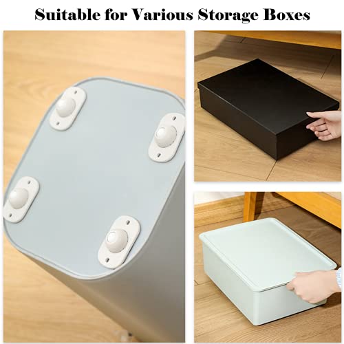 8 Pcs Cute Mini Self-Adhesive Castors Plastic Mini Swivel Castors Slide Box Moving Carton Accessories for Storage Boxes Carton Boxes Small Furniture