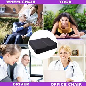 Seat Cushions for Office Chairs, Memory Foam Seat Cushion for Coccyx, Tailbone, Sciatic Pain Relief, Non-Slip Chair Pads for Car, Wheelchair, Gaming Chair