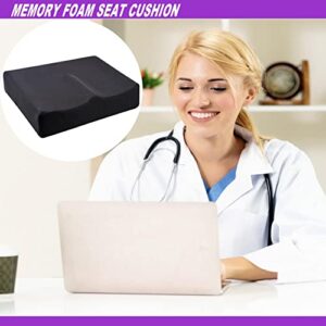 Seat Cushions for Office Chairs, Memory Foam Seat Cushion for Coccyx, Tailbone, Sciatic Pain Relief, Non-Slip Chair Pads for Car, Wheelchair, Gaming Chair