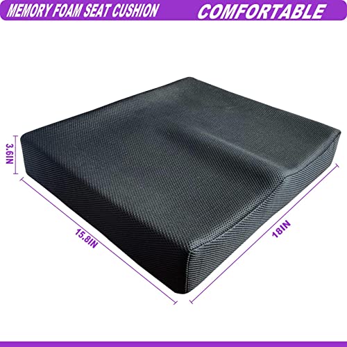 Seat Cushions for Office Chairs, Memory Foam Seat Cushion for Coccyx, Tailbone, Sciatic Pain Relief, Non-Slip Chair Pads for Car, Wheelchair, Gaming Chair