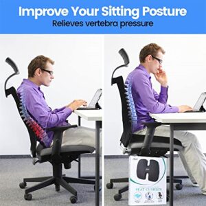 Fyyy Office Chair Cushion, car Cushion for Relieving Tailbone Pain, Back Pain. Comfortable Cushion for Men and Women in Office, Travel and Home