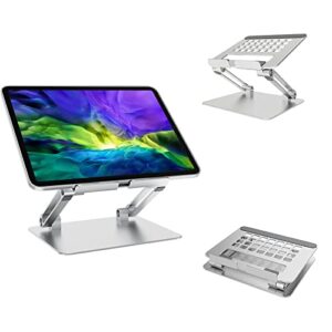 tablet stand, adjustable tablet stand for desk, foldable ipad stand, foldable tablet holder with hollow design for bigger sized phones and tablets, fits for all 4-13inch tablets