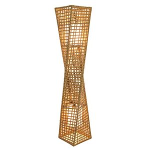 artiva usa phuket 51″ 2-light unique handcrafted twist rattan floor lamp