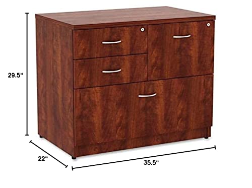 Lorell Prominence Lateral File, Cherry Laminate Top