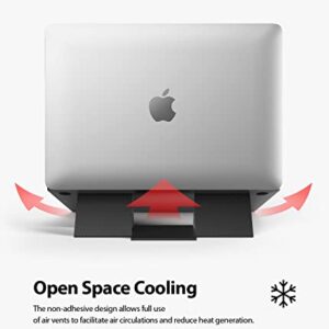 Ringke Folding Stand 2, Portable & Foldable Design Lightweight Anti-Slide Open Space Cooling Two Elevation Adjustments Invisible Laptop Stand for MacBooks, Tablets, Laptops and Notebooks - Gray