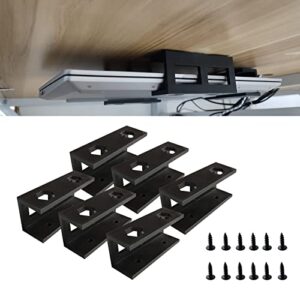 piaolgyi 6 pcs under desk laptop holder mount with screw,under desk laptop mount bracket,add on under table laptop/keyboard storage（6 pcs）