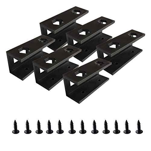 PIAOLGYI 6 Pcs Under Desk Laptop Holder Mount with Screw,Under Desk Laptop Mount Bracket,Add On Under Table Laptop/Keyboard Storage（6 Pcs）