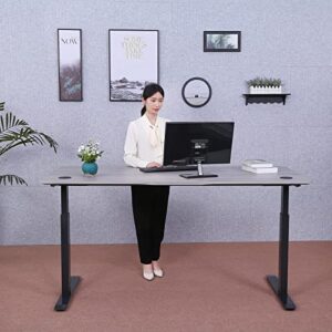 ApexDesk AX7133GRY Elite Pro Series Electric Height Adjustable Standing Desk (71", Grey Top/Black Frame)