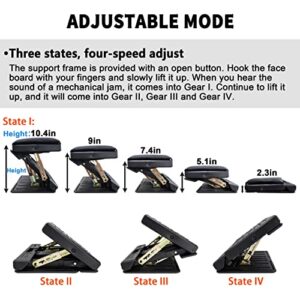 Adjustable Footrest Can Be Adjusted in Multiple Angles and States, Cushion is Detachable, Suitable for Use in Multiple Scenarios Such As Office(Black)