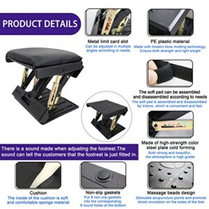 Adjustable Footrest Can Be Adjusted in Multiple Angles and States, Cushion is Detachable, Suitable for Use in Multiple Scenarios Such As Office(Black)