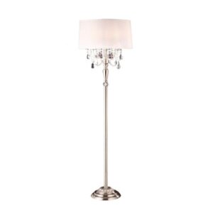 ok lighting ok-5109f ok-5109f crystal silver floor lamp, 17″ x 17″ x 62″