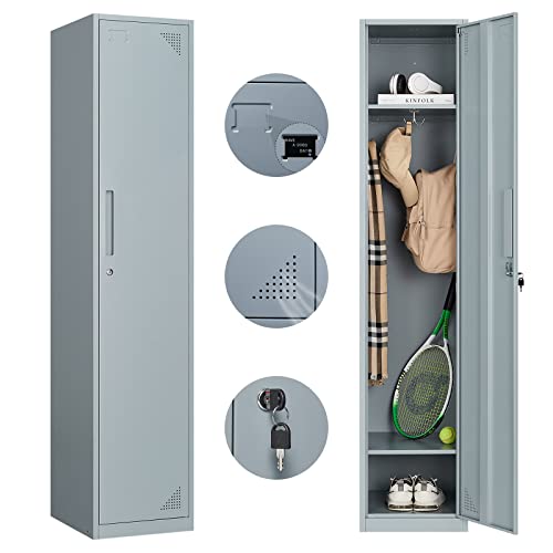 SISESOL Metal Lockers for Employees Steel Locker Large School Locker Metal Wall Locker Office Employee Lock Box 71" Steel Storage Cabinet Storage Locker Cabinet for Home Gym Office School Garage