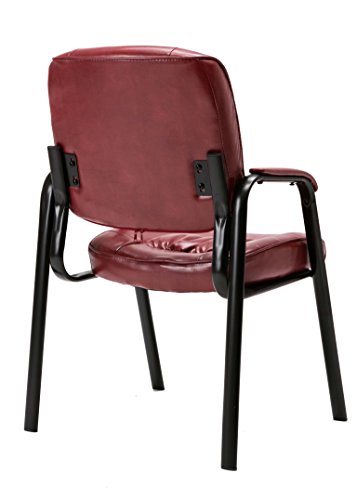 BTEXPERT Leather Office Executive Waiting Room Guest Reception Side Conference Chair, Burgundy, 1