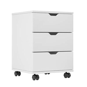 farini file cabinet, under desk small 3 drawer cabinet, home office wood filing storage cabinets(white,non-assembled)