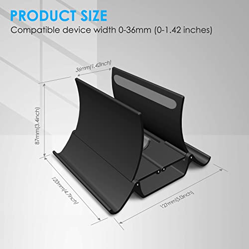 btrfe Vertical Laptop Stand, Desktop Stand Holder with Auto-Adjustable Dock Width, Compatible All MacBook/Surface/Samsung/HP/Dell/Chrome Book (Black)