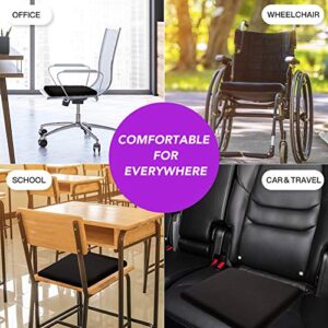 Extra Large Comfort Office Chair Gel Seat Cushion Pillow - Enhanced Egg Seat Cushion for Long Sitting with Non-Slip Cover - Desk Chair Car Seat Cushion for Back, Coccyx & Tailbone Pain Relief