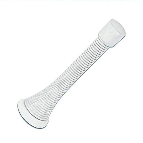 10 Pack - Designers Impressions White Spring Door Stop w/ Rubber Bumper : 2338