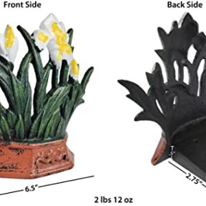 Lulu Decor, Cast Iron Flower Bouquet Decorative Door Stopper 2 lbs 12 oz