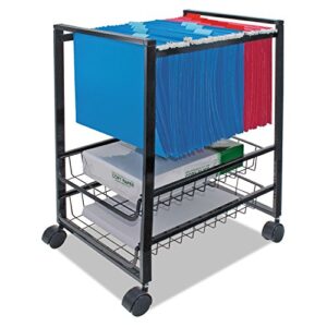 advantus mobile file cart with sliding baskets