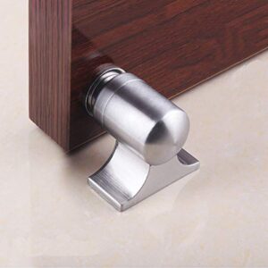 floor mount door stopper,magnetic door stop catch,stainless steel brushed door stopper floor mount,invisible door strong magnetic door touch , easy installation