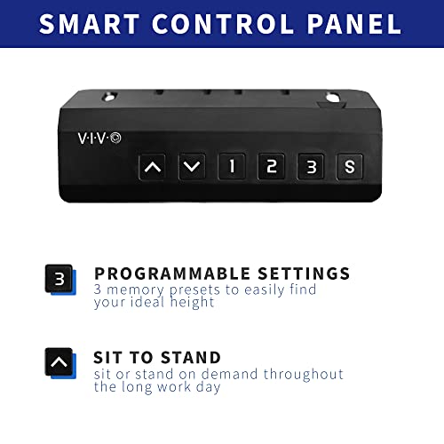 VIVO Electric Dual Motor Height Adjustable 63 x 32 inch Stand Up Desk, Complete Active Workstation, 3 Part Table Top, Black Frame, Memory Controller, DESK-KIT-E2B1B