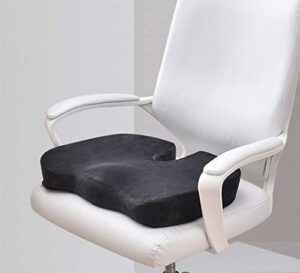 easy-you office chair black seat cushion, memory foam seat cushion for long sitting hours on office & home chair