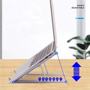 Foldable Laptop Stand for Desk, Office, and Travel Use with Folding Supports, Adjustable Height, and Ventilated Cooling Frame for Portable Work, Gaming, Content Creators