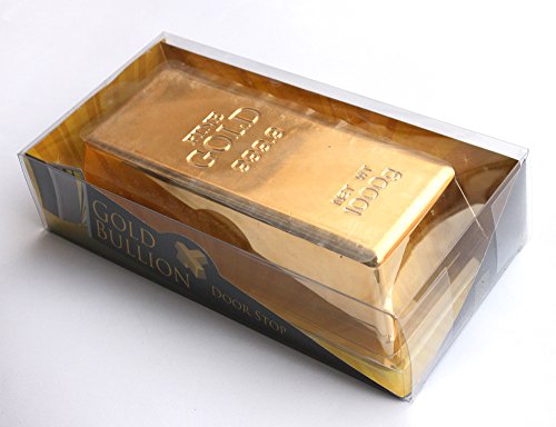 Xshelley 1kg Shiny Fake Gold Bar Bullion Brick Door Stop/Paperweight CAS