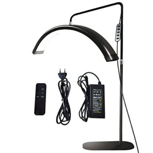 cjsgy lash light, led floor lamp, lash light for lash extensions, floor lamp for reading, lash lamp, adjustable standing lamp with remote, eyelash light, led half moon lash light,black