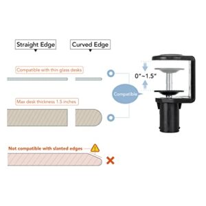 EHO Clamp-On Swivel Mouse Tray 360 Degrees Pencil Drawer Desk Organizer with Storage Space, Under Desk Storage for Pens, Paper Clips and More