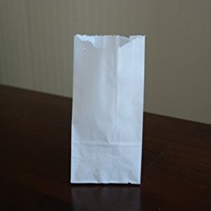 Small White Paper Bags 3 x 2 x 6" party favors, Paper Lunch Bags, Grocery Bag, wedding favor bags, kraft bags, paper bags 100 per pack