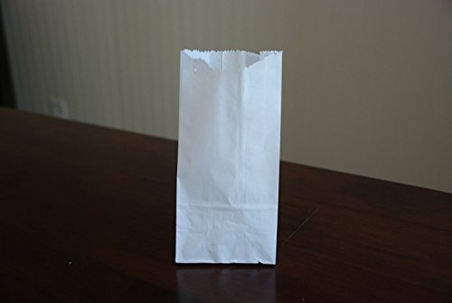 Small White Paper Bags 3 x 2 x 6" party favors, Paper Lunch Bags, Grocery Bag, wedding favor bags, kraft bags, paper bags 100 per pack