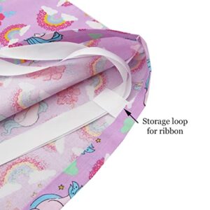 VZWraps Unicorn and Rainbows Reusable Fabric Gift Bag for Birthdays, Baby Showers, or Any Occasion (Large, 20 Inches Wide by 27 Inches High)