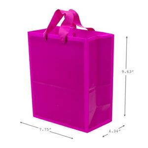 Hallmark 9" Medium Solid Color Gift Bags - Pack of 4 in Red, Blue, Light Pink and Hot Pink for Birthdays, Baby Showers, Retirements or Any Occasion