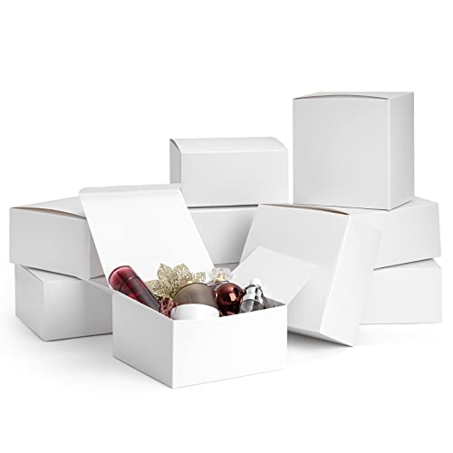 12 Pack White Gift Box,8 x 8 x4 Inch,Gift Box for Present,Cardboard Gift Boxes with Lids for Birthday,Party,Valentine's Day,Wedding