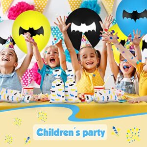 Lecpeting 100 Pcs Bat Treat Bags Bat Print Cellophane Candy Bags Plastic Goodie Storage Bags Bat Hero Party Favor Bags with Twist Ties for Kids Hero Theme Birthday Party Supplies