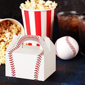 ADXCO 16 Pieces Baseball Treat Boxes Baseball Paper Gift Boxes Candy Snack Goody Bags Boxes for Baseball Sports Party Favors Supplies and Gift Giving