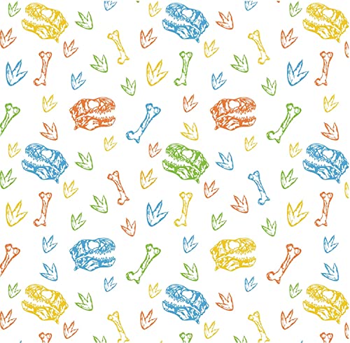 Stesha Party Dinosaur Gift Wrapping Paper Birthday Wrap Folded Flat 30 x 20 Inch (3 Sheets)