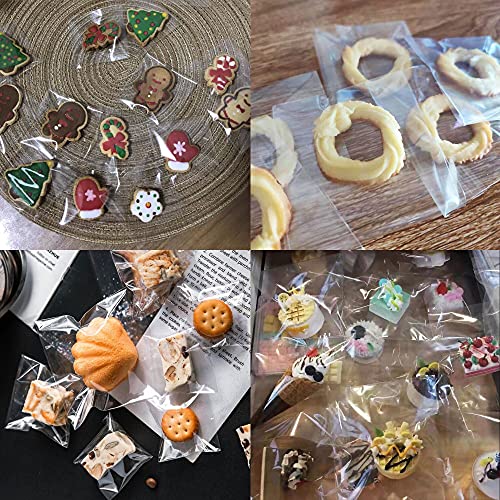 1000pcs 2x3'' Small Clear Cellophane Bags Self Sealing Adhesive Bags 1mil OPP Poly Bags for Jewelry Earrings Candies Bakery Candle Soap Cookie 9 Sizes to Choose from