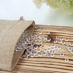 handrong 100pcs Burlap Gift Bag Burlap Bags with Drawstring Jewelry Pouch Jute Hessian Sack Packing Storage Linen bags for Wedding Party Birthday Holiday Treat DIY Art Craft Christmas Favor