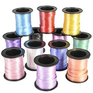 curling ribbon, 500 yards (12-pack variety – 60′ ft each)