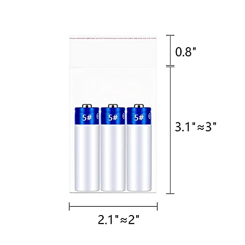 Doutop Tiny Clear Cello Bags 300pcs 2x3 Self-Sealing Bags 1mil OPP Plastic Cellophane Bags for Jewelry Earrings Candies Bakery Candle Soap Cookie 8 Sizes to Choose from