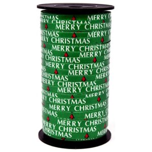 Christmas Curling Ribbon Pack of 3 Rolls Green, Red & White Stripes, and Metallic Silver; Holiday Party Crafts Supplies Decorations- 100 Yards Per Roll - Total of 900 Feet; by Gift Boutique