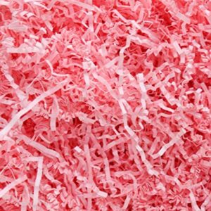 "Soft & Thin" Cut Crinkle Paper Shred Filler (2 LB) for Gift Wrapping & Basket Filling - Pink | MagicWater Supply