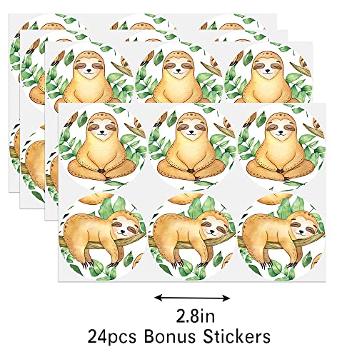 XGELUL Sloth Party Favors Candy Bags with Stickers - Sloth Goodie Gift Treat Bags - Sloth Themed Birthday Party Supplies